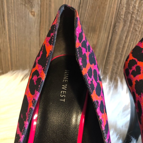 Nine West | Shoes | Nine West Colorful Leopard Print Heels | Poshmark